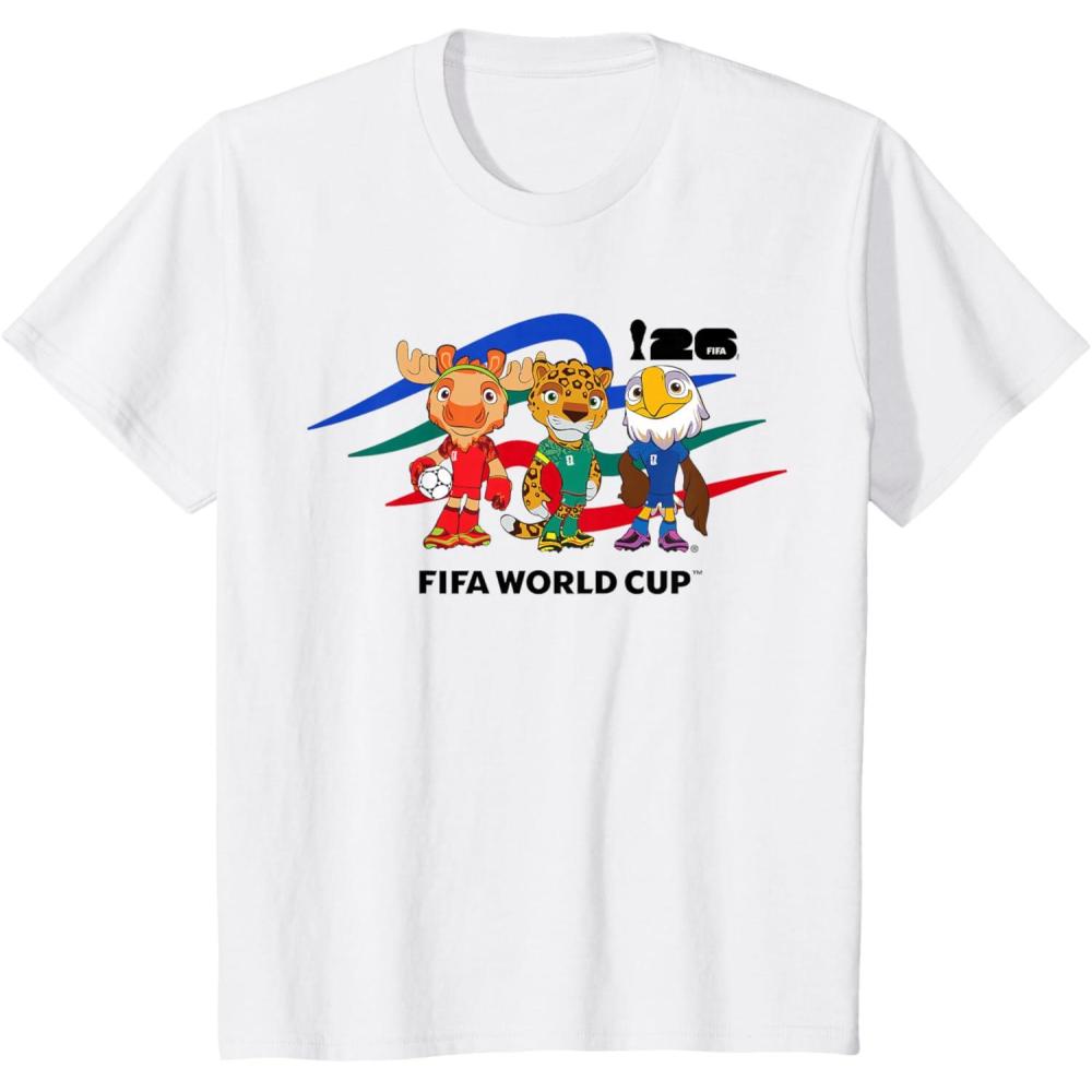 Kids FIFA World CUP26 Host Country Mascots T-Shirt(White) - Outerstuff ...