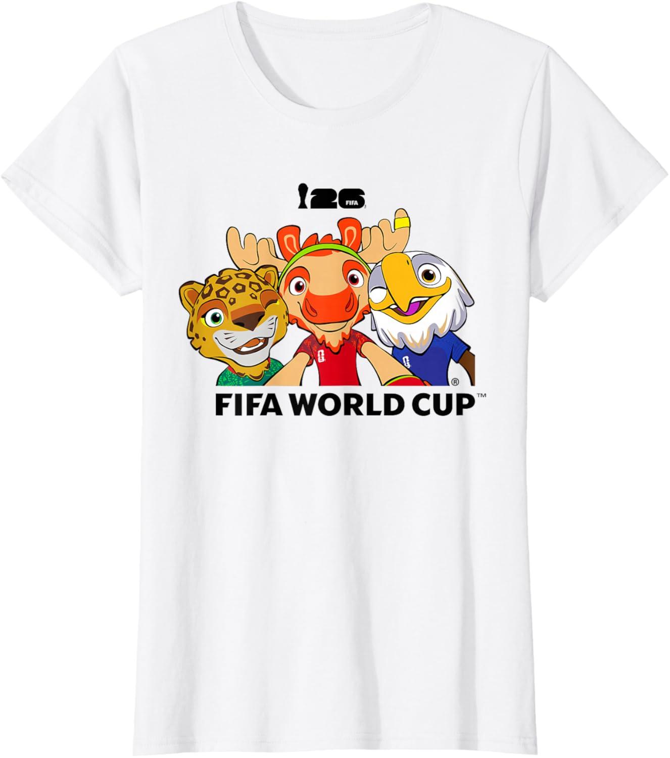FIFA World CUP26 Host Country Mascots Group T-Shirt(White) - Outerstuff ...